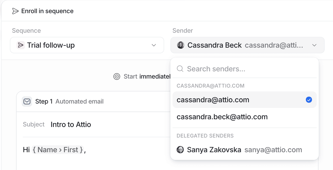 Create a sequence | Attio Help Center