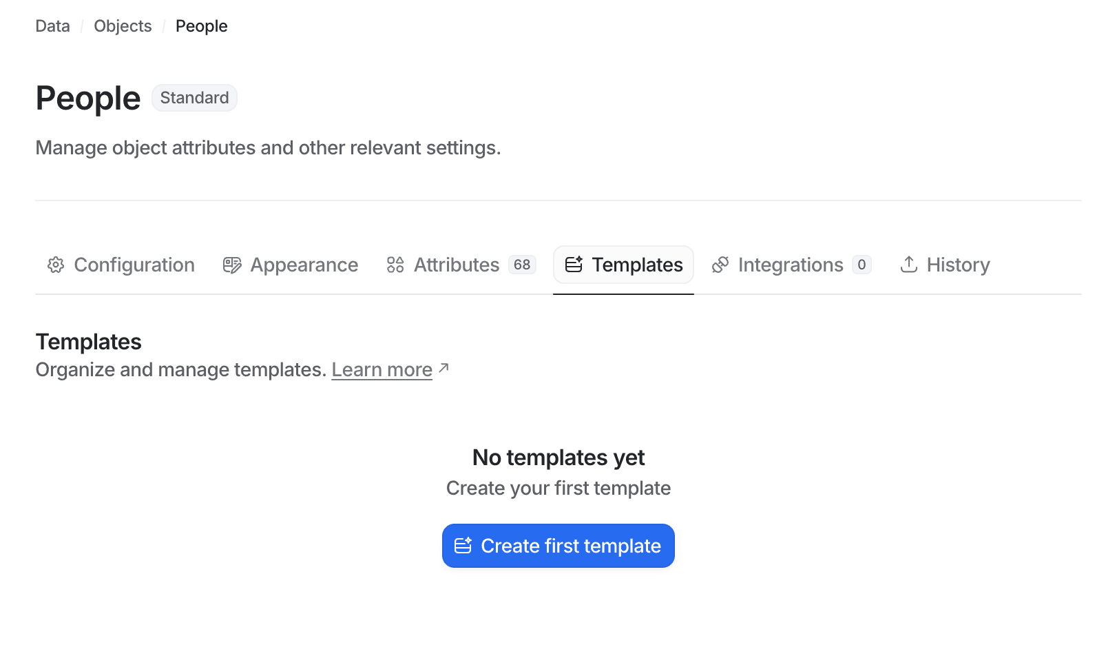 Create record and list entry templates | Attio Help Center