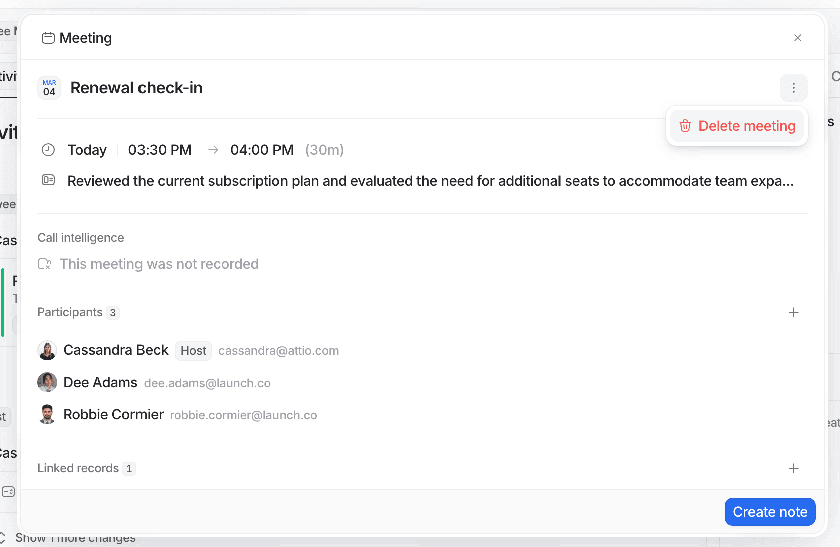 Add record activities | Attio Help Center