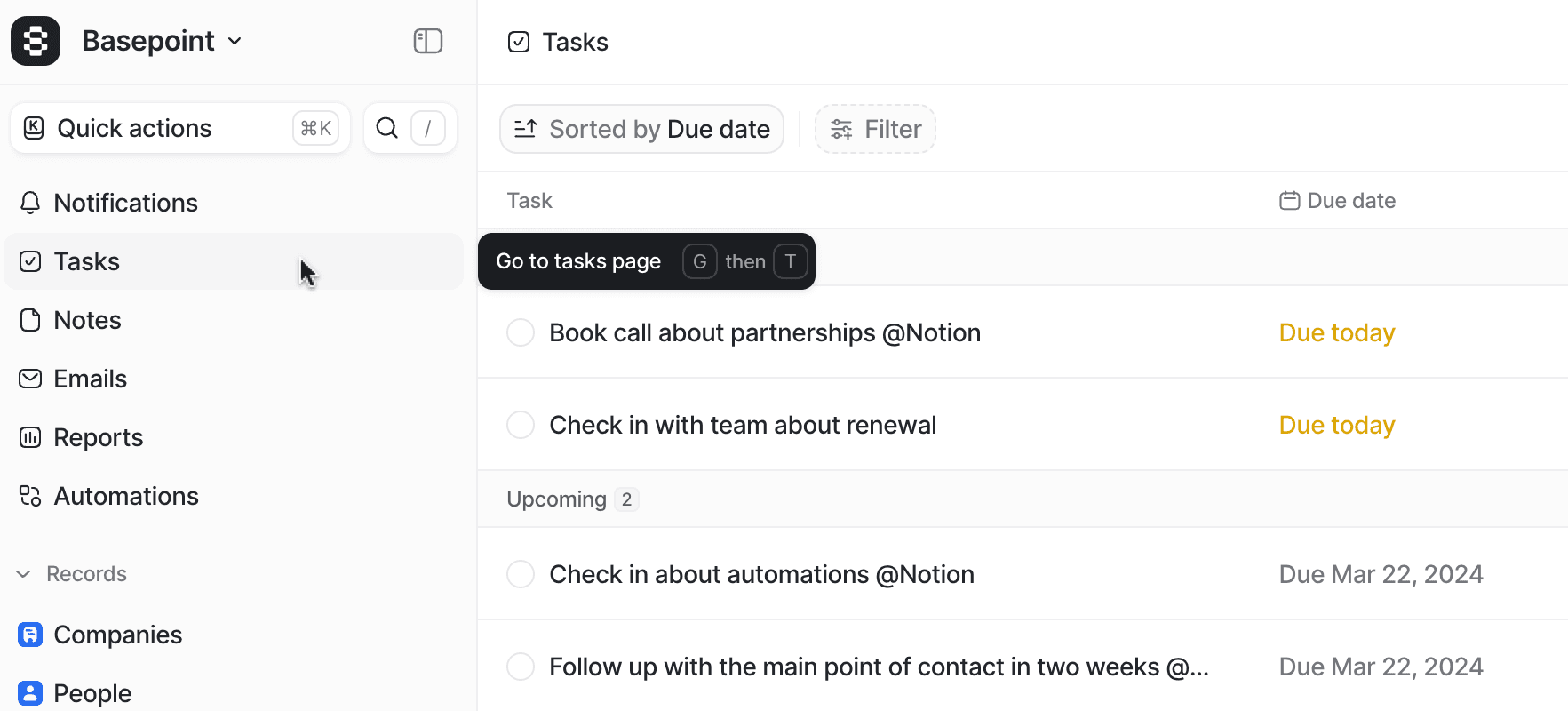 Introduction to tasks | Attio Help Center