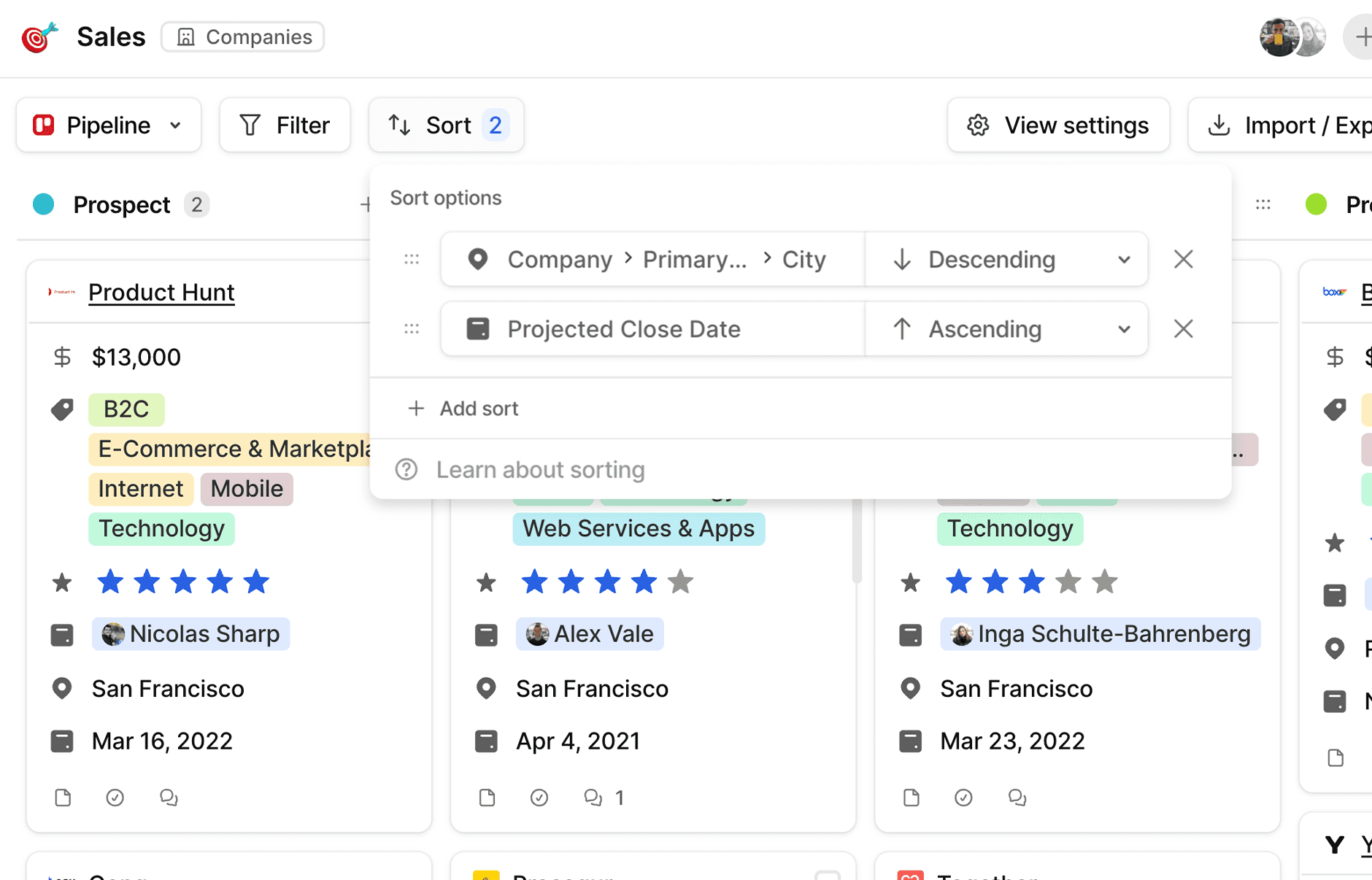 Create and manage kanban views | Attio Help Center